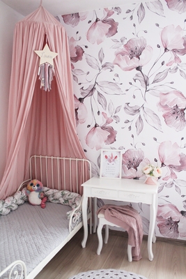 Subtle Flowers With A Gentle Color Wallpaper, wall mural - ColorayDecor.com