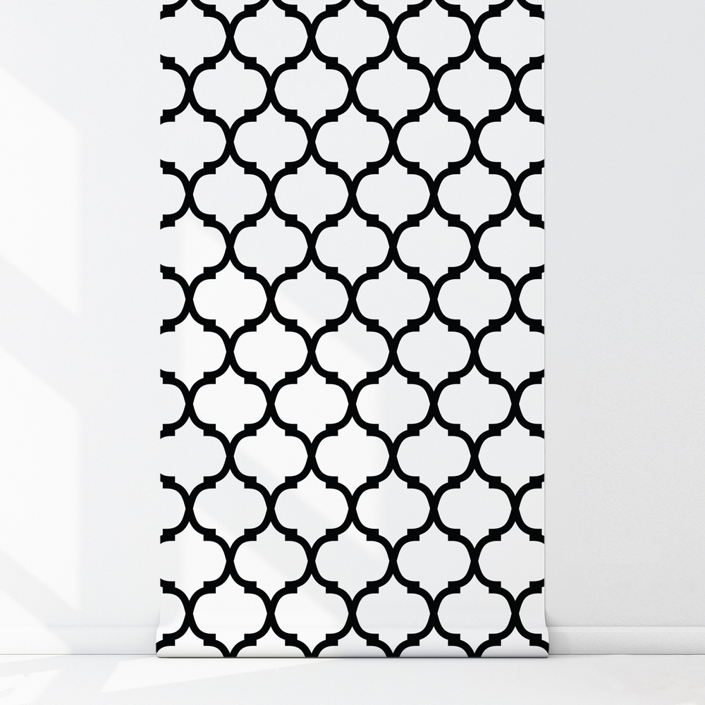 Grey Moroccan Pattern Wallpaper